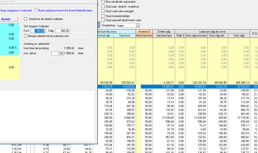 Lexto – Systemer for kalkulasjon og prosjektstyring